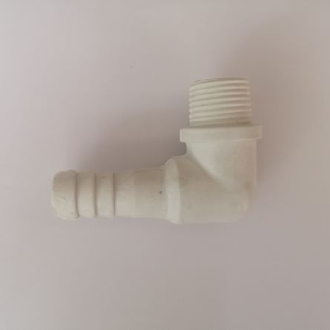 Codo de PVC con cuerda exterior